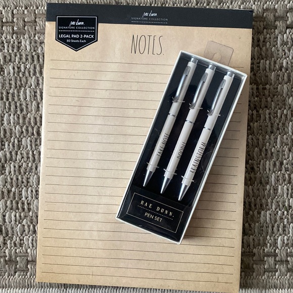 Rae Dunn | Office | Rae Dunn Notes To Do Pads And Pens Set | Poshmark